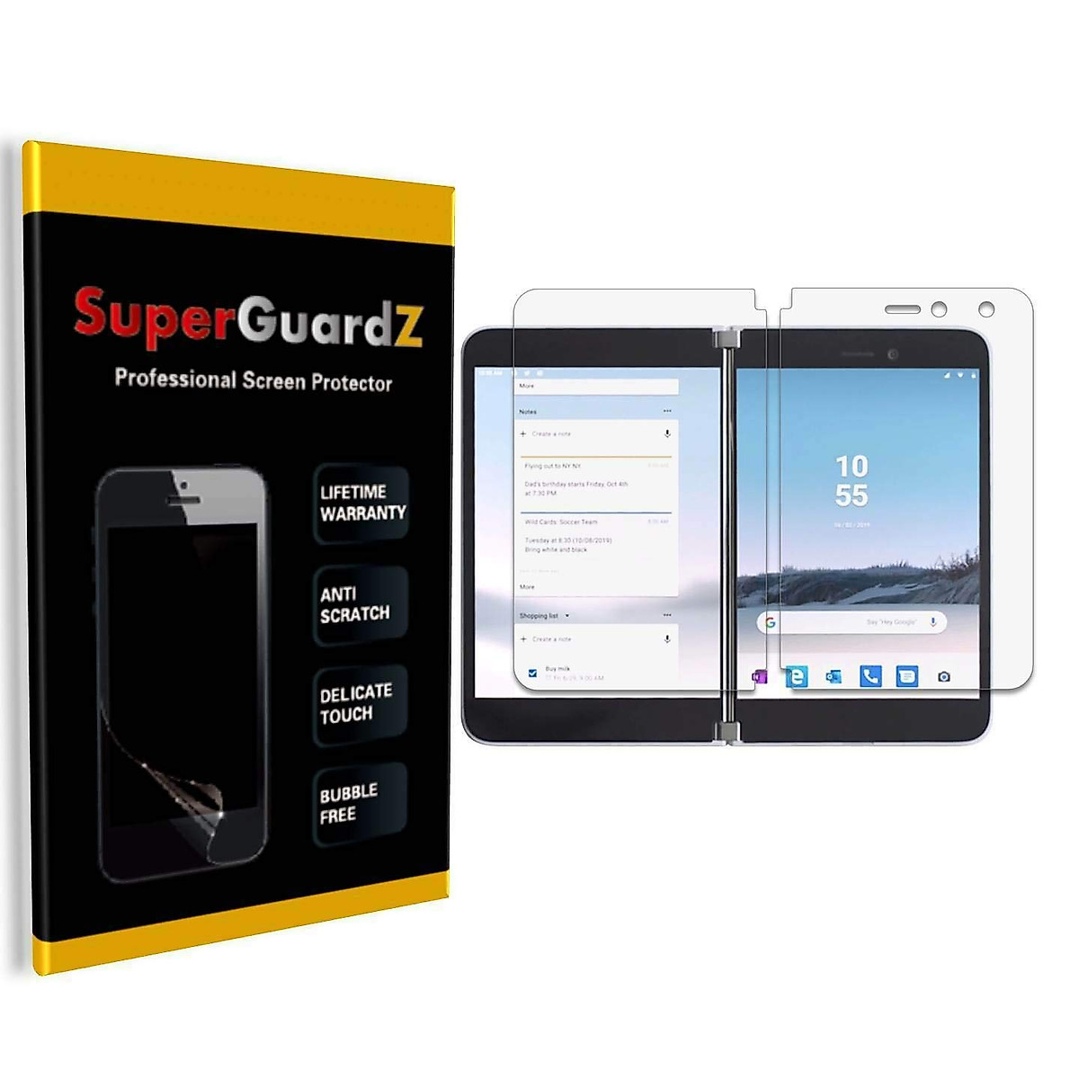 S.G. For Microsoft Surface Duo Screen Protector - SuperGuardZ, Anti-Glare, Matte, Anti-Fingerprint, Anti-Bubble
