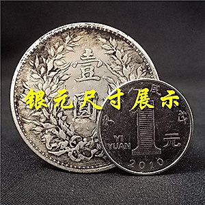 Guatemala 1894 Big Silver Dollar, Qing Silver Round Silver Coin Commemorative Coin, Foreign Currency Coin Collection, Silver Plated Coin Substitutes for Exquisite Handicraft Currencies