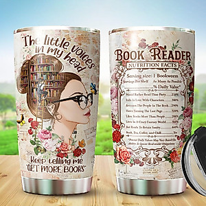 Book Lover Tumbler - Gifts For Book Lover On Christmas, Birthday - Librarian Tumbler for Women - Book Lover Mug - Book Lover Cup - Gifts for Women - Gifts for Her