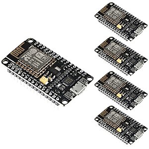 MELIFE 5pcs ESP8266 NodeMCU CP2102 ESP-12E Internet WiFi Development Board Open Source Serial Wireless Module.