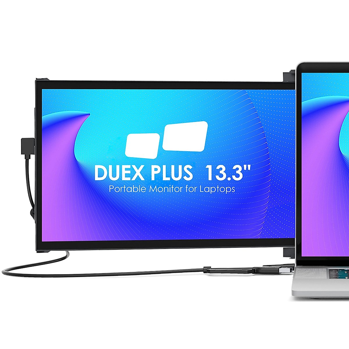 New Mobile Pixels Duex Plus Portable Monitor, 13.3" Full HD 1080P IPS Dual Laptop Monitor, USB C/USB A Plug and Play Portable Display,Windows,Mac,Android,Switch Compatible