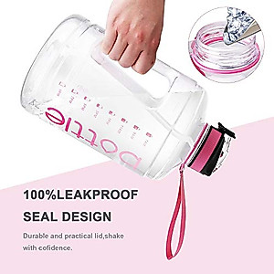 128oz Motivational Gallon Water Bottle With Straw & Big Handle - Ensure You Drink Enough Water Daily for Any Activity