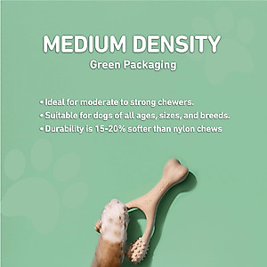BetterBone - All-Natural, Nylon-Free Dog Chew Toys - Medium Density - Ideal for Moderate to Strong Chewers - Non-Toxic, Promotes Dental Health, Splinter-Resistant, Sustainably Made