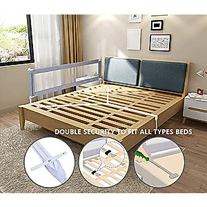 3 Sides Bed Rails for Toddlers Extra Long Twin Full Queen King Size Baby Infants Safety Guardrail with Reinforce Anchor Safety System