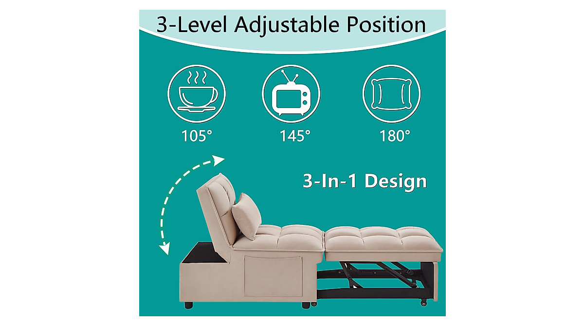 MWrouqfur 4-in-1 Sleeper Chair: Comfort & Versatility