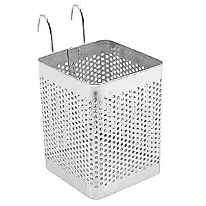 Eioflia Cutlery Draining Basket Stainless Steel Chopstick Sink Holder Spoon Storage Case Drain Chopstick Holder Sink Caddy Holder