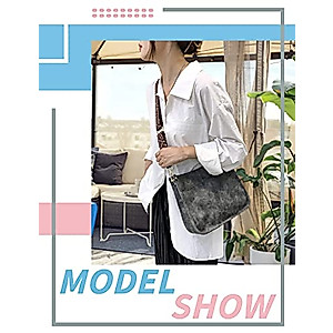 Crossbody Bags Purses Women Vegan Leather Leopard Guitar Strap Shoulder Bucket Handbags Designer Top Zipped Pockets Hobo Bags Gray