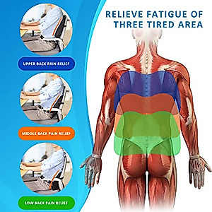 Lumbar Support Pillow for Office Chair for Back Pain Relief - Mini Lumbar Pillow Office Chair Back Support with Height Adjustable Strap - High Density Memory Foam Back Pillow Back Support Office Chair