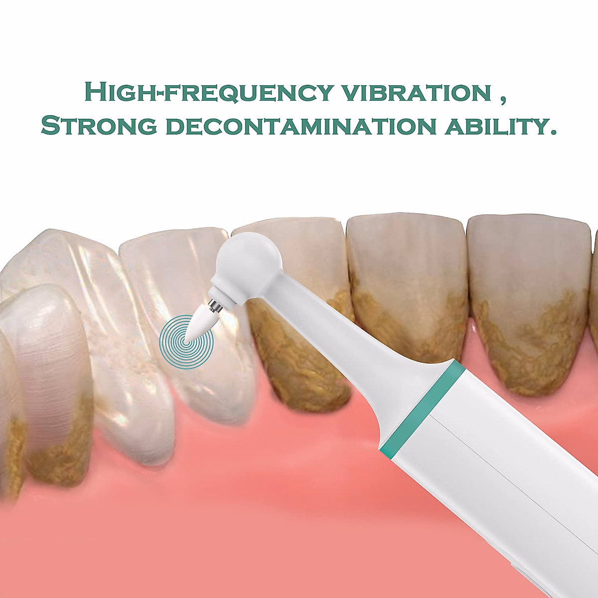 LINKYCARE Electric Tooth Polisher, Household Electric Dental Calculus Remover with 8 Replacement Heads & 3 Adjustable Modes, Plaque Remover for Teeth, Teeth Cleaner Tools