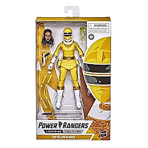 Power Rangers Lightning Collection Zeo Yellow Ranger 6-Inch Premium Collectible Action Figure Toy with Accessories, Kids Ages 4 and Up