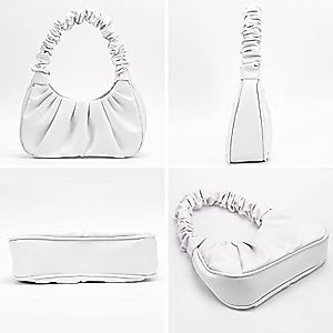 Y2K Purse Bags Chic Pouch Bag Vegan Leather Vintage Hobo Handbag Mini Shoulder Bag Underarm Bag Purse for Women