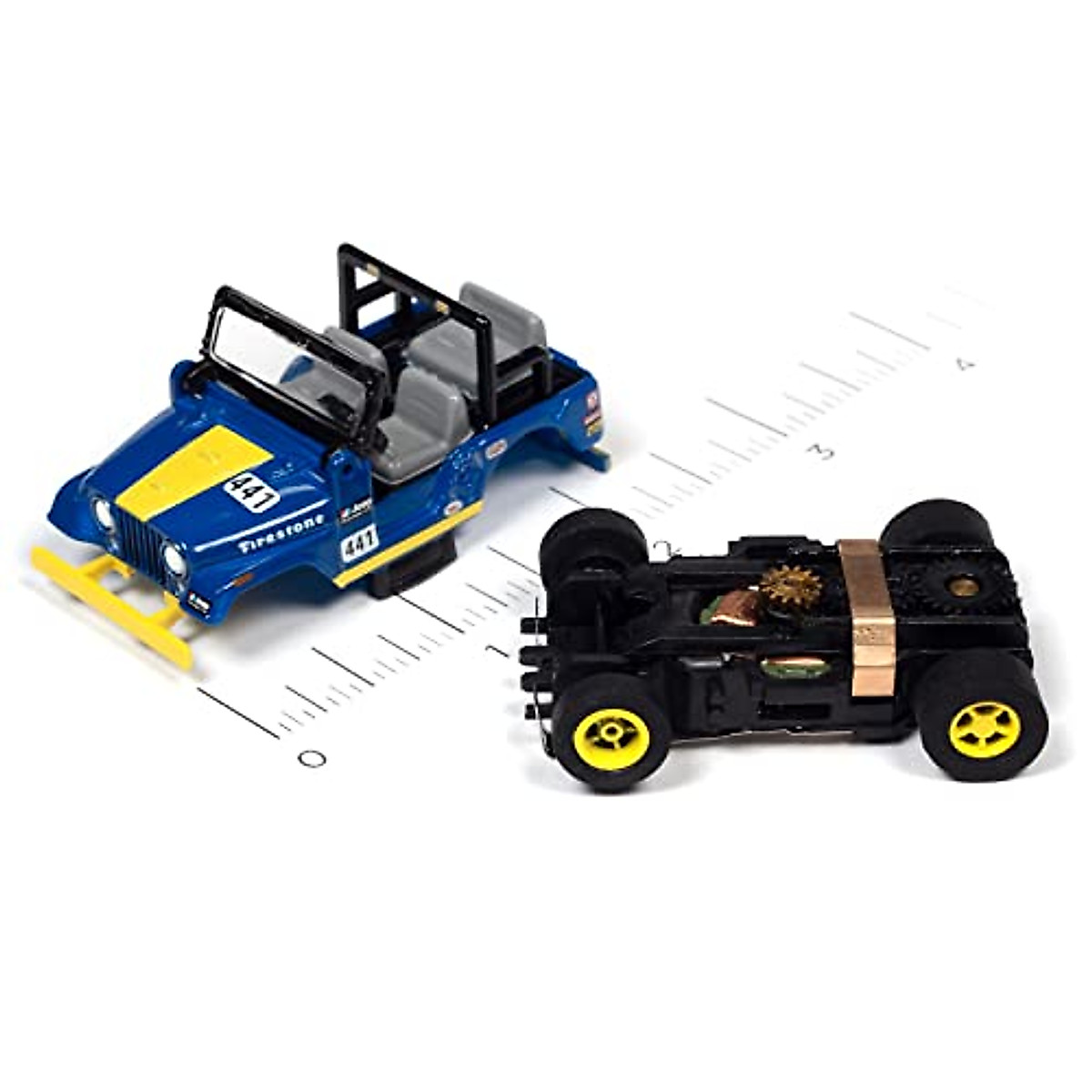 Auto World Xtraction Rally 1979 Jeep CJ-7 (Blue) HO Scale Slot Car