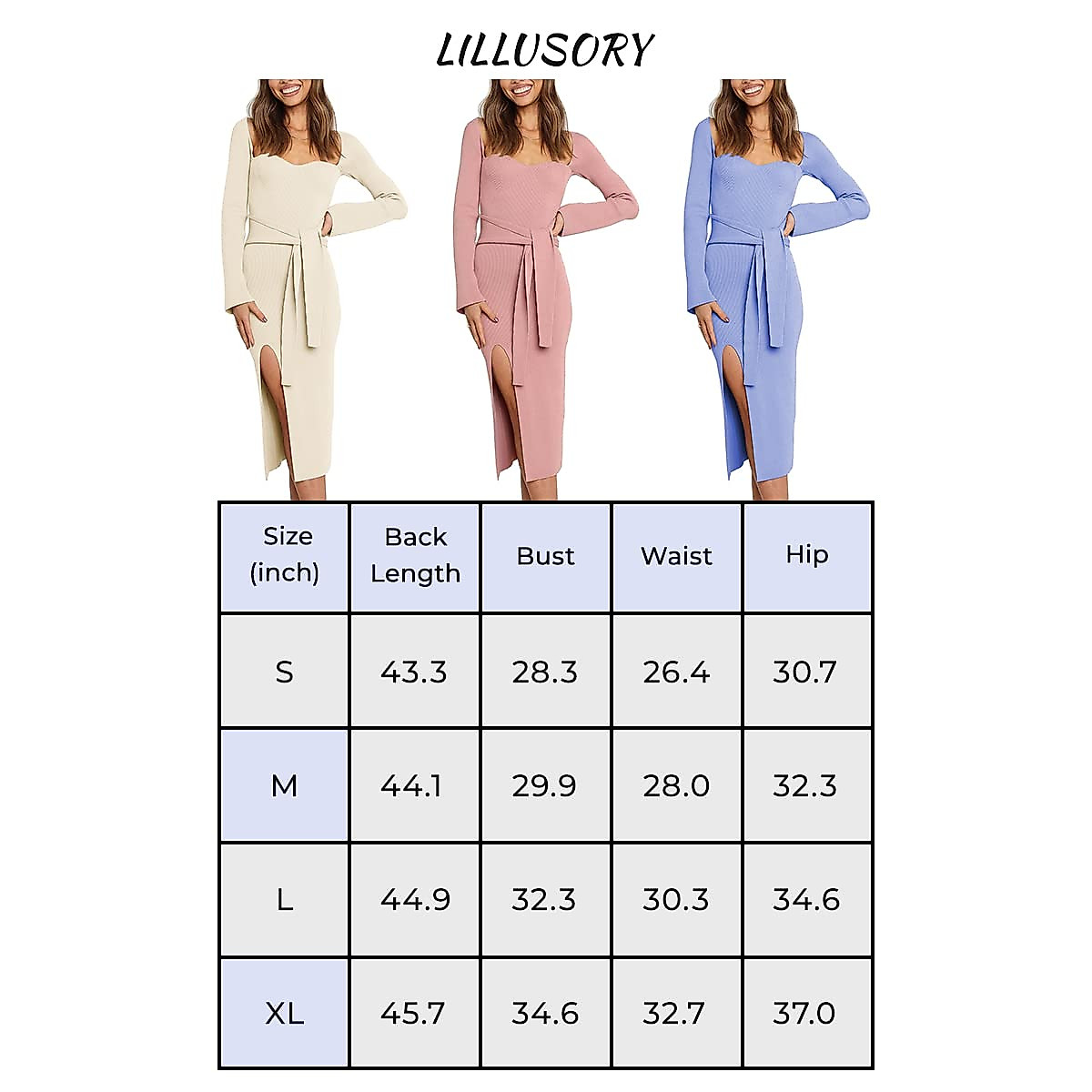 LILLUSORY Wedding Guest Dress Winter Womens Spring Long Sleeve Plus Size Christmas Casual Sweater Outfits Cold Shoulder Sexy Wine Red