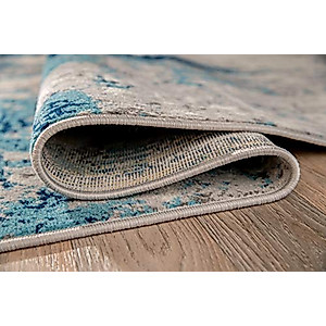 Rugshop Sky Collection Whimsical Abstract Area Rug 3'3" x 5' Blue
