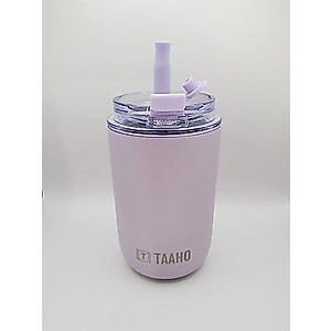 TAAHO 10 oz Tumbler Stainless Steel Vacuum Insulated Coffee Ice Cup Double Wall Travel Flask Tumbler, with Lid, BPA Free Tumblers Mug, Leak Proof Reusable Walled for Iced and Hot Drinks.PURPLE