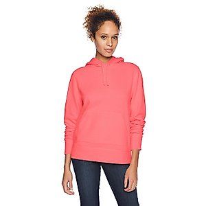 Amazon Essentials Women's Regular-Fit Fleece Pullover Hoodie (Available in Plus Size), Coral Pink, Medium