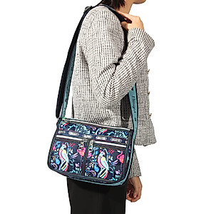 Oudduo Women Lady Shoulder Handbag Phoenix Nylon Casual Fashion Shoulder Bag Waterproof Travel Crossbody Bag Multiple Compartments (Birds)