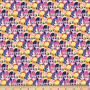 Hasbro My Little Pony II Pony Stack Multi, Fabric by The Yard