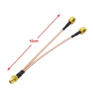 Bingfu 4G LTE Antenna Adapter Splitter Cable SMA Female to Dual SMA Male Cable 15cm 6 inch Compatible with 4G LTE Wireless Router CPE Hotspot Cellular Gateway Industrial IoT Router Mobile Modem