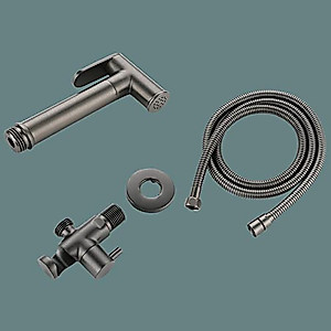 ZLOCYIVHE Cloth Diaper Sprayer Black Hand Held Bidet Sprayer for Toilet Hand Shower for Toilet Set Brass with Soft Change Cold Water Bidet Shower Attachment