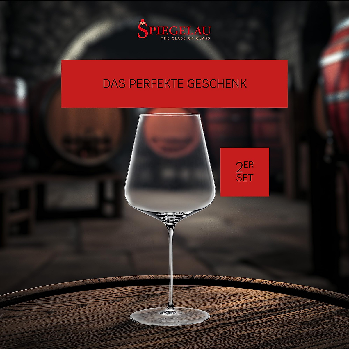 Spiegelau Definition Bordeaux Glass, European Made Long Stem Red Wine Glasses for Wedding, Anniversary, Birthday Party, Dinner, Glassware, Home Bar Cart Accessories, 26 oz, Set of 2