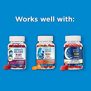 Mommy's Bliss Kids Probiotic + Prebiotic Gummies, Supports Immunity & Digestion for Kids 2 Years+, Less Sugar, Yummy Berry Flavor, 45 Count (Pack of 3)