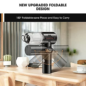 Alltope Car Vacuum Cleaner 9000Pa Powerful Suction, Cordless Handheld Car Vacuum Cleaner with Filter, 3 in 1 Car Vacuum Cleaner Foldable Rechargeable for Car Home Pet Hair Cleaning