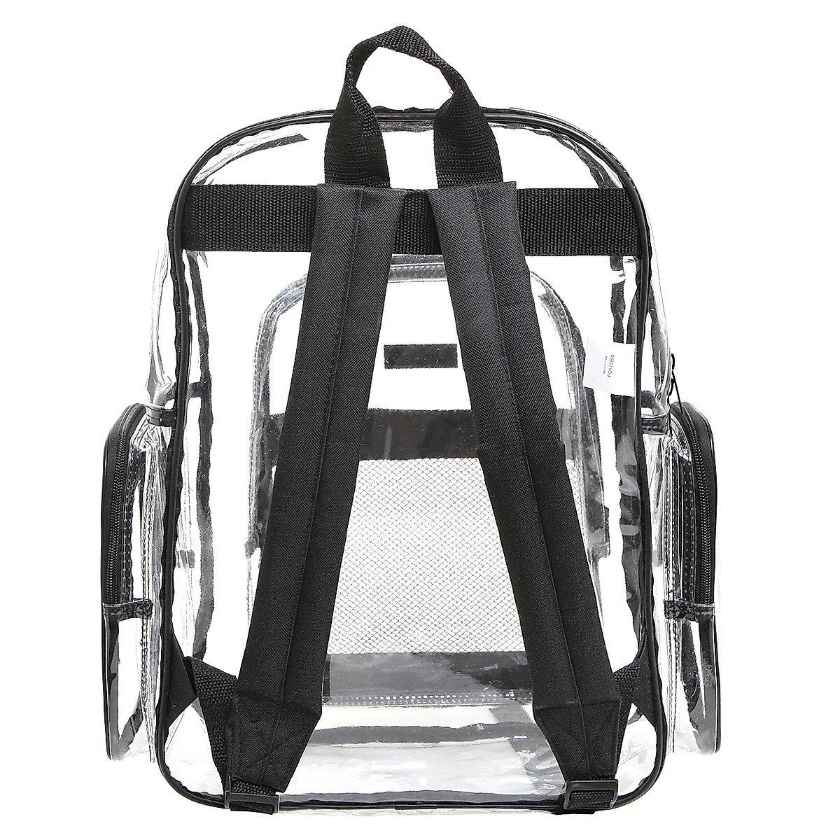 MGgear Clear Transparent PVC School Backpack/ Outdoor Backpack with Black Trim