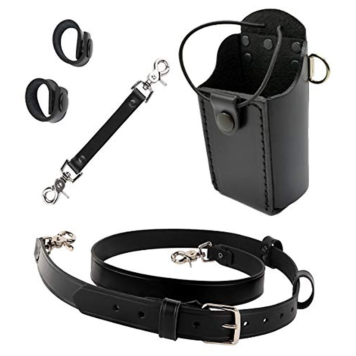 Firefighter Bundle- Anti-Sway Strap for Radio Strap, Radio Strap/Belt, Firefighter's Radio Holder, Black