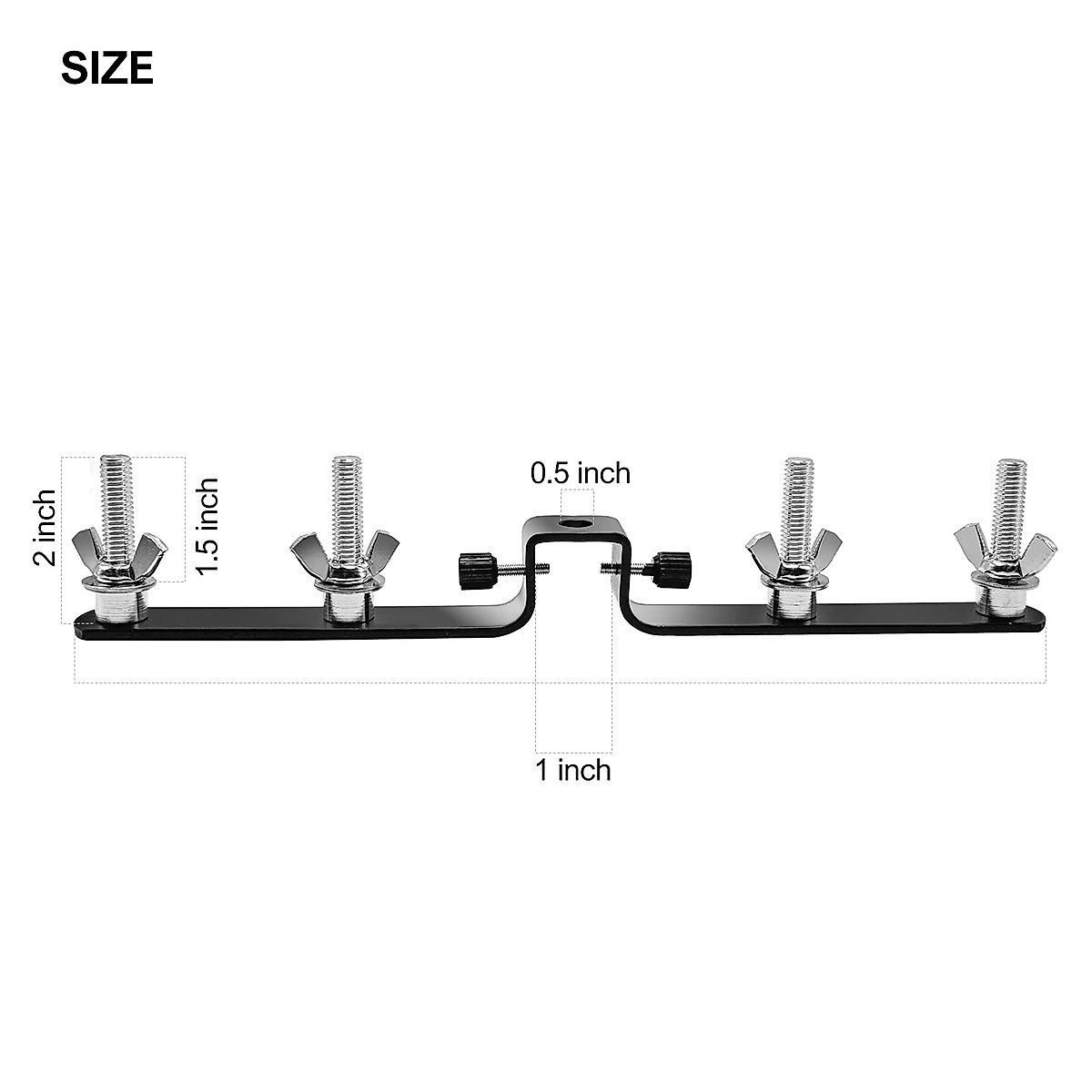 Julius Studio [2 Pack] 5-Crossbar Mount Backdrop Support, Dual & Triple Crossbar Connector Hardware for Multi Layer Backdrop Screens, Decorations, Photoshoot, Party, Birthday, Curtains, JSAG754