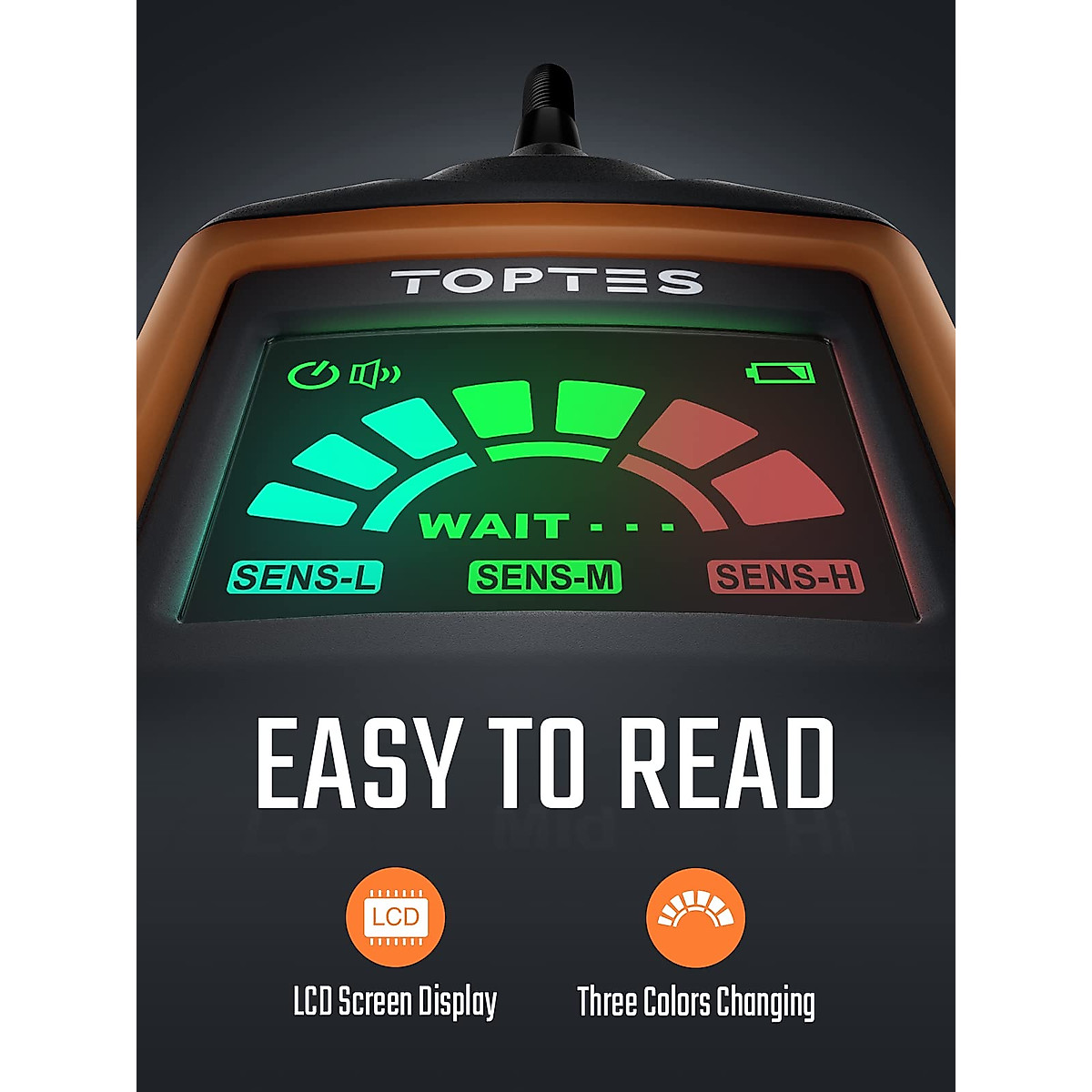 TopTes PT520A+ Rechargeable Gas Leak Detector, Natural Gas Detector with 17-inch Probe, Checking Combustible Gas Leaks Like Natural Gas, Propane, Methane, Butane for Home, HVAC and RV - Orange