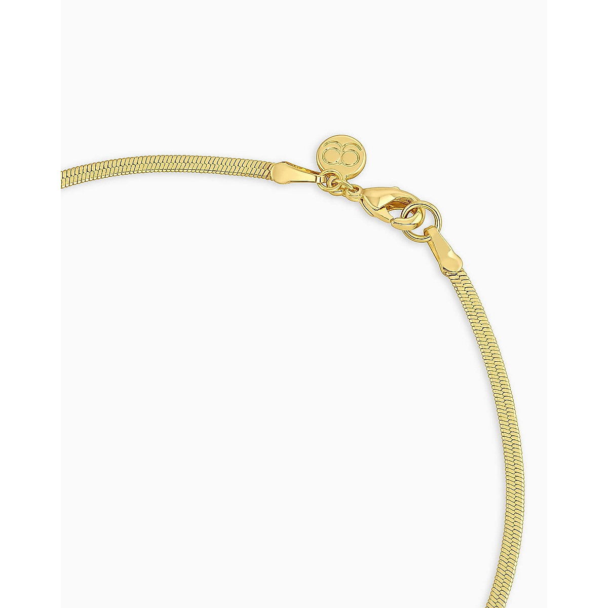 gorjana Women’s Mini Venice Necklace, Flat 2mm Snake Chain Choker, 18K Gold Plated