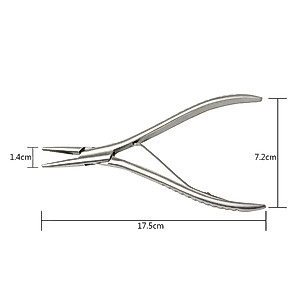 1 Pc Stainless Steel Hair Extensions Pliers Hair Extension Tool for Micro Links and Feather Extensions