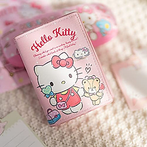 oneZHI Cartoon Wallet For Girls Women Cute Kawaii Anime Kitty Melody Pu Slim Thin Short