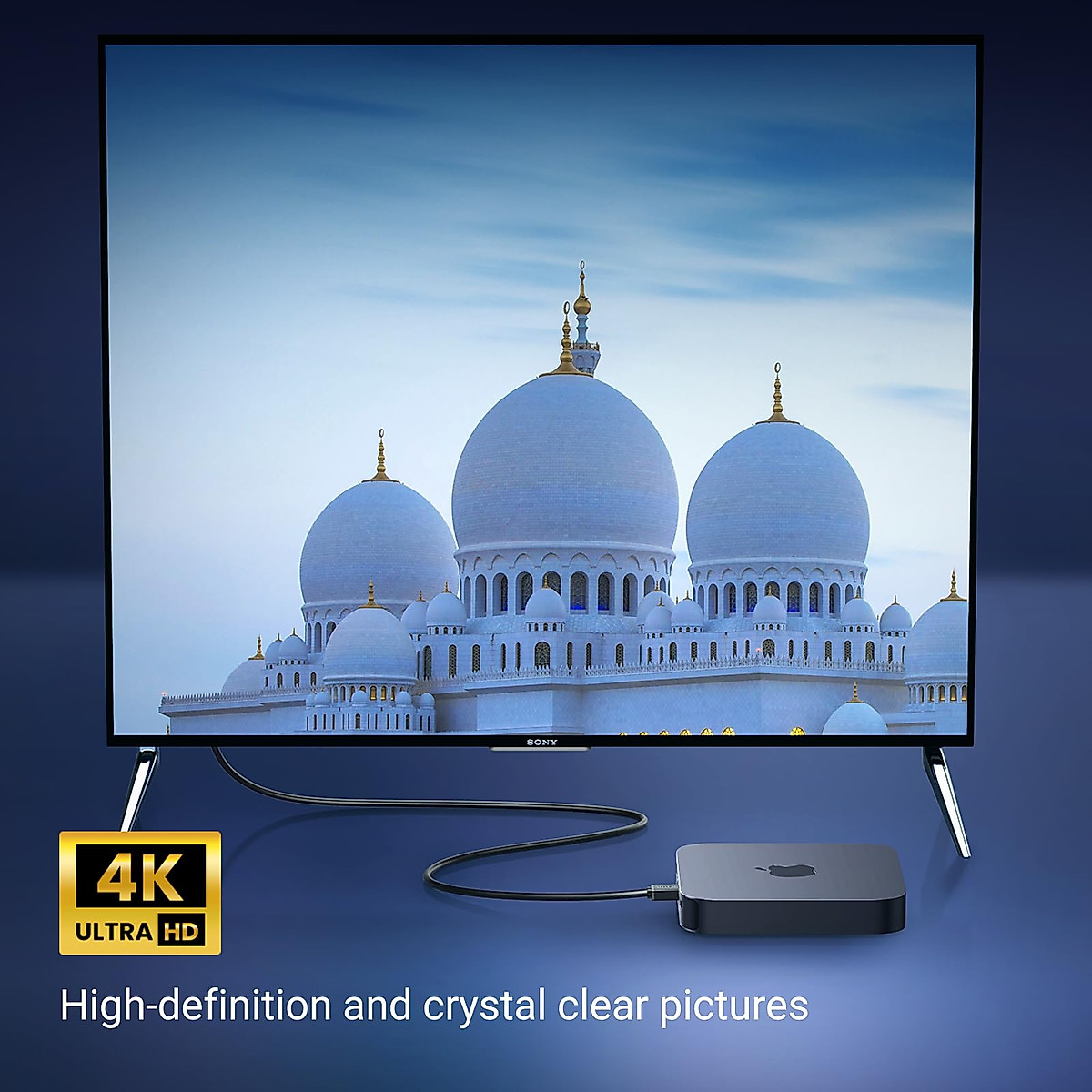 UGREEN HDMI Cable Right Angle 4K 90 Degree HDMI Cord High Speed Down Angle HDMI 2.0 Cable, 4K@60Hz HD 3D 1080P ARC Compatible for Laptop Monitor Nintendo Switch Xbox PS5 PC TV 3.3FT