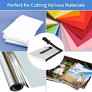 Guillotine Paper Cutter 12" - 10-Sheet Capacity Paper Cutter Guillotine Style, Heavy Duty Paper Slicer with Guide Bar and Safety Blade Lock for Cardstock, Photo, Wide Use for Office, Home (A4-B7)