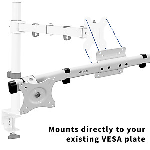 VIVO Dual VESA Bracket Adapter, Horizontal Assembly Mount for 2 Monitor Screens up to 27 inches, MOUNT-VW02A
