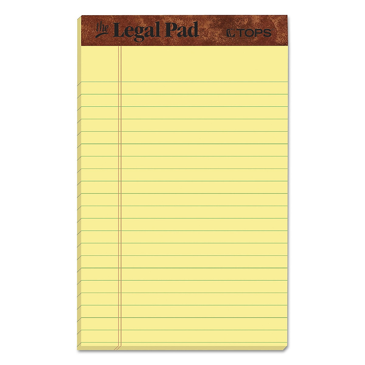 TOPS The Legal Pad Writing Pads, 8-1/2" x 11-3/4", Canary Paper, Legal Rule, 50 Sheets, 12 Pack (7532) & The Legal Pad Writing Pads, 5" x 8", Jr. Legal Rule, Canary Paper, 50 Sheets, 12 Pack (7501)