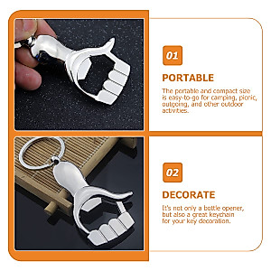 VICASKY 2pcs Key Chain Can Opener Beer Cap Lifter Beer Bottle Opener Cola Bottle Opener Keyring Bottle Opener Wine Lifter Bottle Brish Beer Shotgunning Tool Zinc Alloy Thumb Supplies