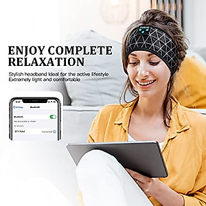 Perytong Sleep Headphones Bluetooth Headband, Wireless Sleeping Headphones Mask Earbuds for Side Sleepers Women Men Workout Running Insomnia Travel Yoga Cool Gadgets Unique Birthday Gifts