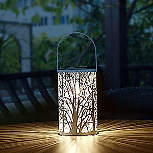 Solar Outdoor Lanterns Lights Table Lamp LED Garden Hanging Lanterns Decorations Waterproof Metal with Handle Solar Powered Edison Light Bulb for Yard Pathway Landscape Tabletop Tree Hanging (1)