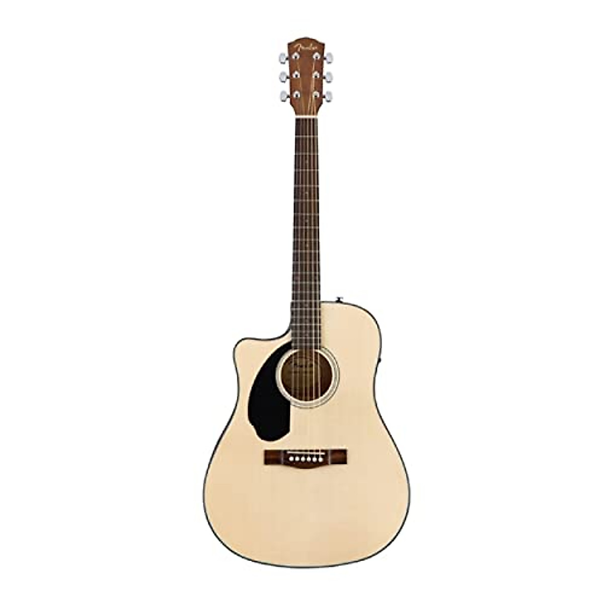Fender CD-60SCE Dreadnought Cutaway Acoustic Electric Guitar, with 2-Year Warranty, Fishman Pickup and Preamp System, Natural, Left-Handed
