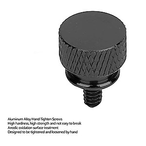 Thumb Screws, Aluminum Alloy Knurled Easier to Operate Thumbscrews for Manual Operation for Repair Mounting(Black)