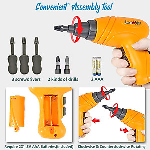 LeonMake Dinosaur Toys for Kids 3-5: Take Apart Dinosaur Toy for 3 4 5 6 7 8 Year Old Boys Girl | STEM Construction Building Dinosaur with Electric Drill | Boys Toys Age 6-8 | Birthday Gifts