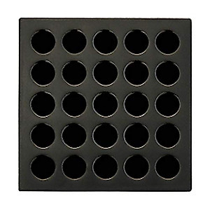 Ebbe E4407 Square Shower Drain Grate, Oil Rubbed Bronze