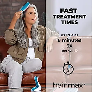 Hairmax Ultima 12 LaserComb - (FDA Cleared) Laser Hair Regrowth Treatment Device for Men & Women - Reverses Thinning Hair Loss - Red Light Therapy to Stimulate Hair Growth - Cordless Design