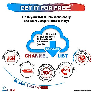 youRUSH UV-5RUSH Iron Advanced BAOFENG UV-5R 8W Tri-power Dual Band Two-Way Radio VHF UHF with Extended BL-5 2800mAh Battery CHIRP Programmable Handheld Radio Baofeng