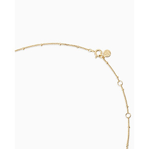 gorjana Women's Compass Coin Pendant Necklace, 18K Gold Plated Medallion, Adjustable 19 inch Chain