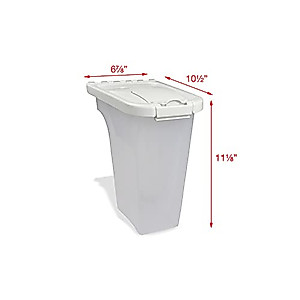 Van Ness 4-Pound Food Dispenser with Fresh-Tite Seal, White , Large (FD4), Clear