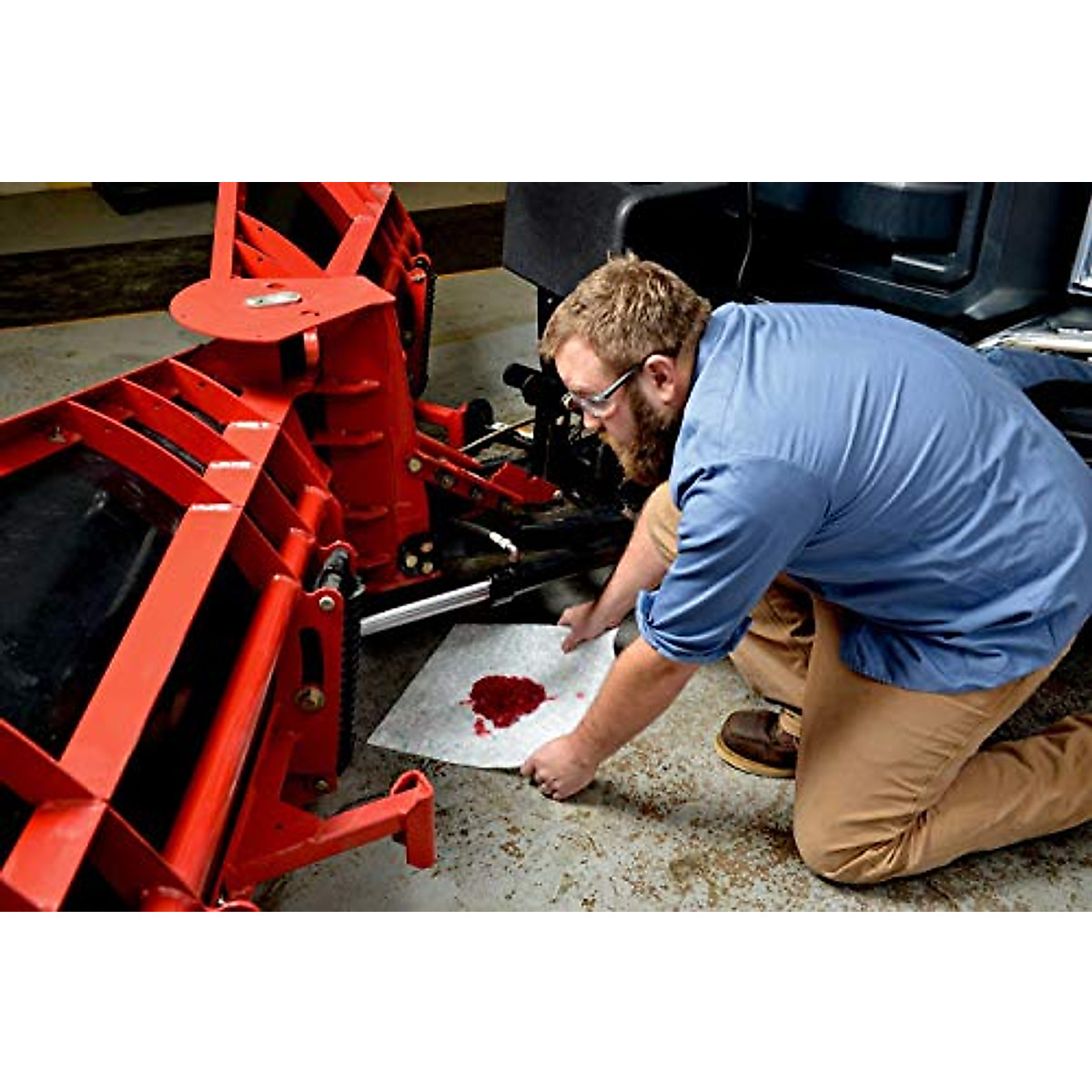 3M Petroleum Sorbent Pad HP-156, High Capacity,White, 17" X 19"